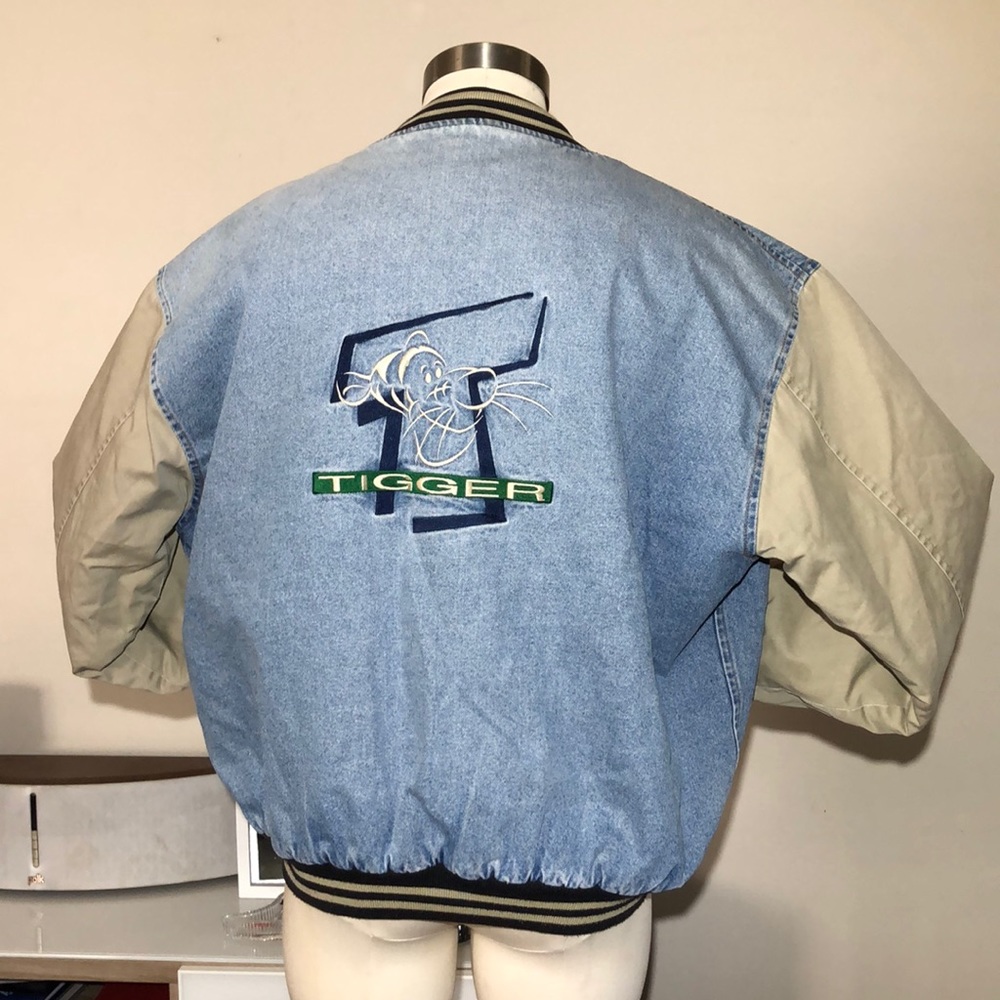 Vtg Disneyland Tigger Varsity Jean Jacket - Gem